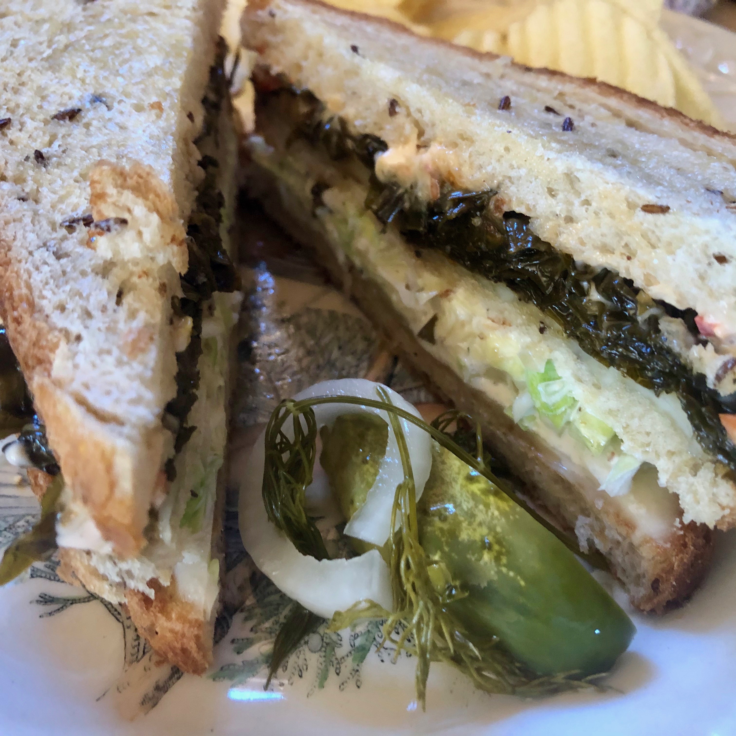 collard melt sandwich | Morning Rounds